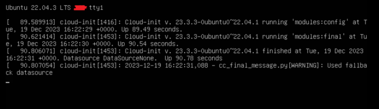 Fixing Cloud Init [1453] Cc Final Message Py[warning] Used Fallback Datasource The Abyss